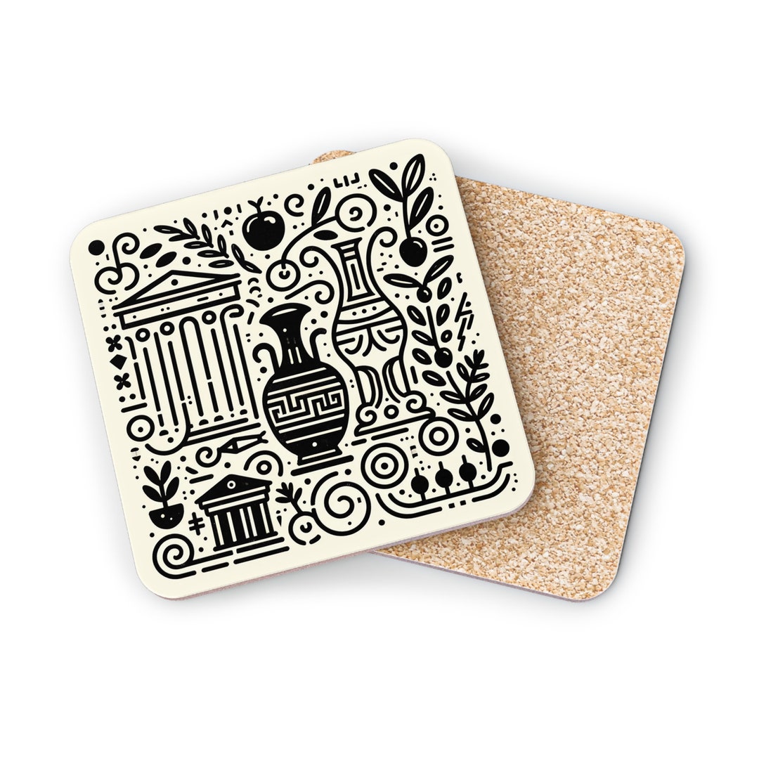 Whimsical Ancient Greece Coaster - Etsy