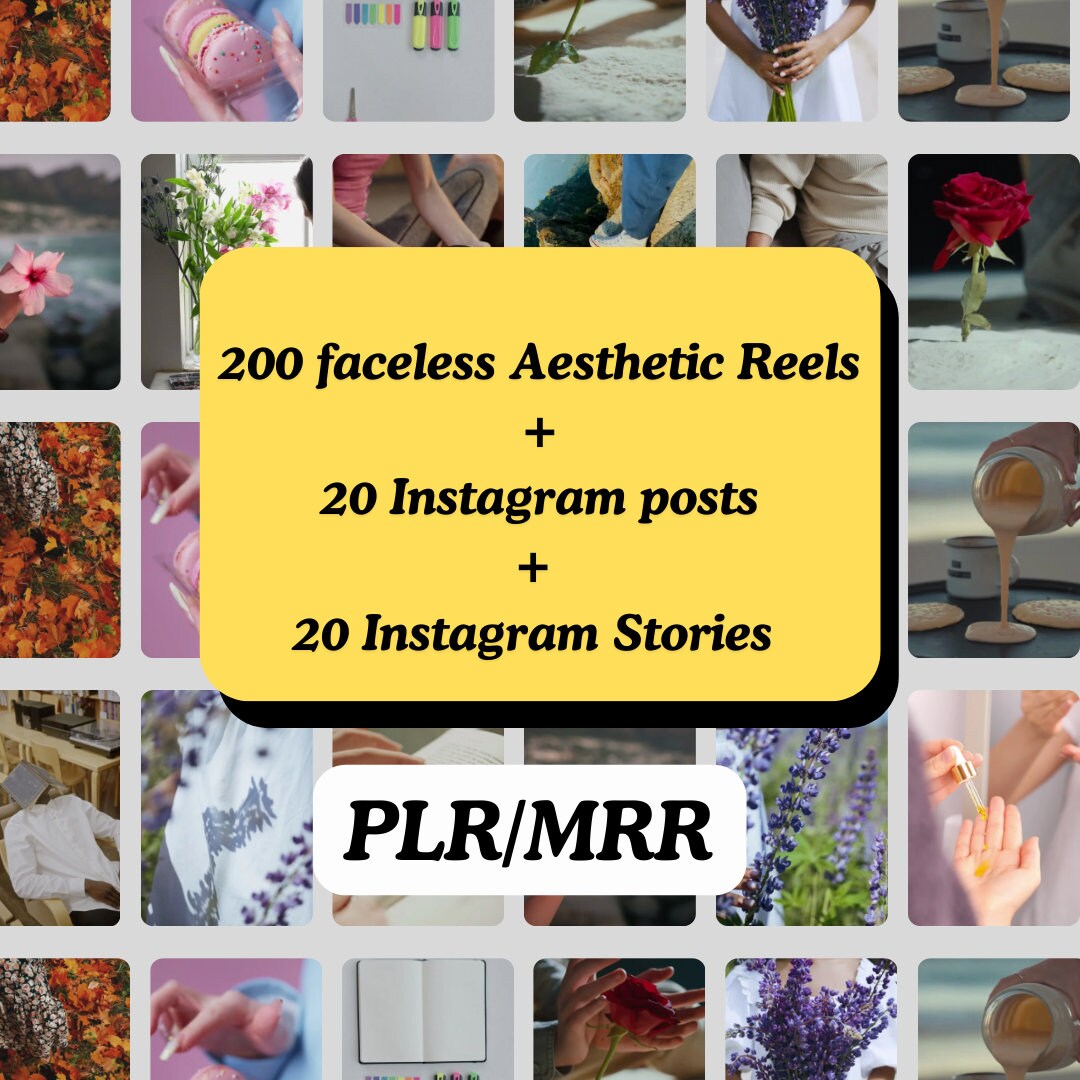 200 Faceless Instagram Reels Canva Templates With Master Resell Rights ...