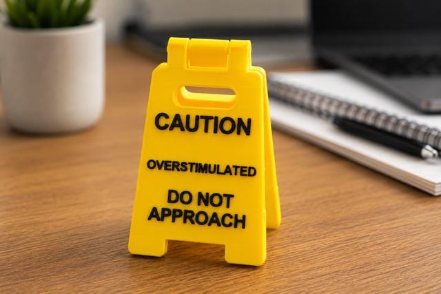 Mini Desk Sign | Overstimulated Do Not Approach | 3D Printed - Etsy