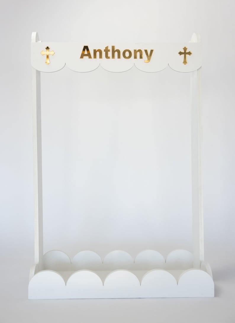 Christening Baby Cloths Display - Baby Shower Closet to Display Baby's ...