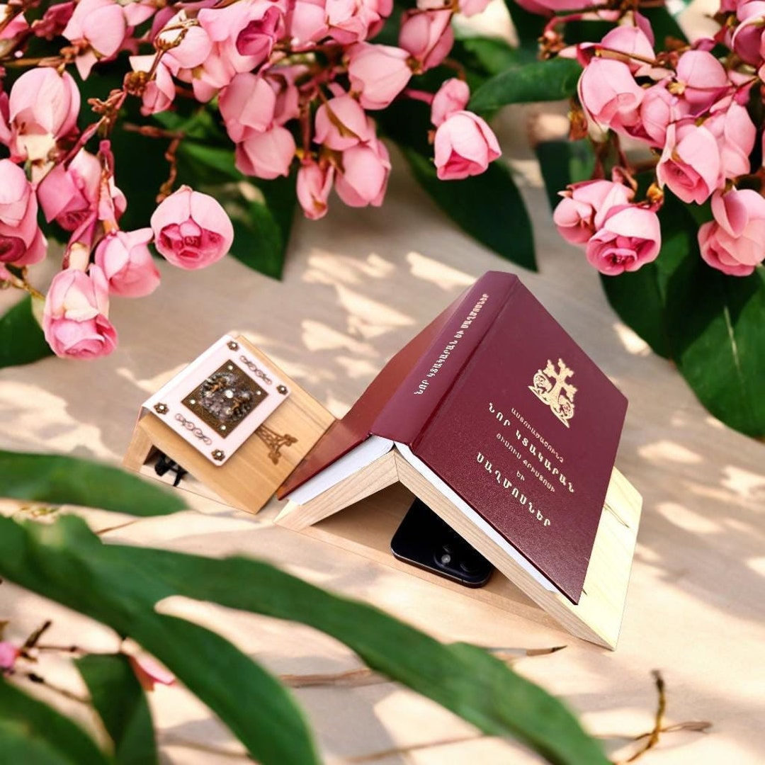 Armenian Proselytized Book Place Holder | Wooden Bookmark | Reader | Book Stand | Gift ...