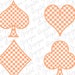 Retro Checkered Card Suit PNG Clipart, Checkerboard Orange and White ...