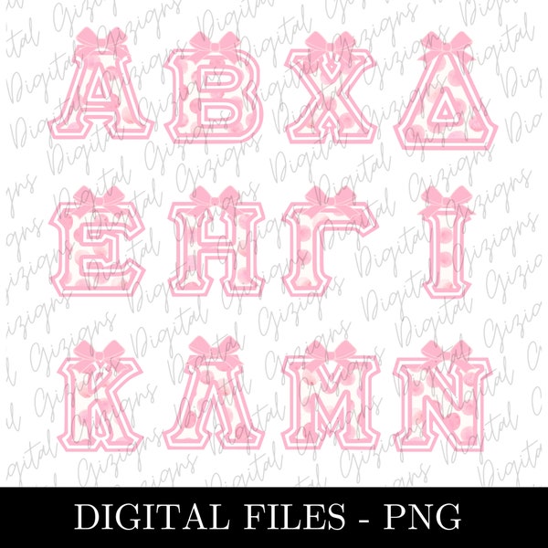 Pink Coquette Bow Letters - Etsy