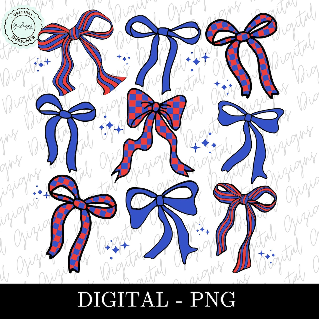 Red and Blue Checkered Bow Coquette PNG Clipart Collage, Blue Red ...