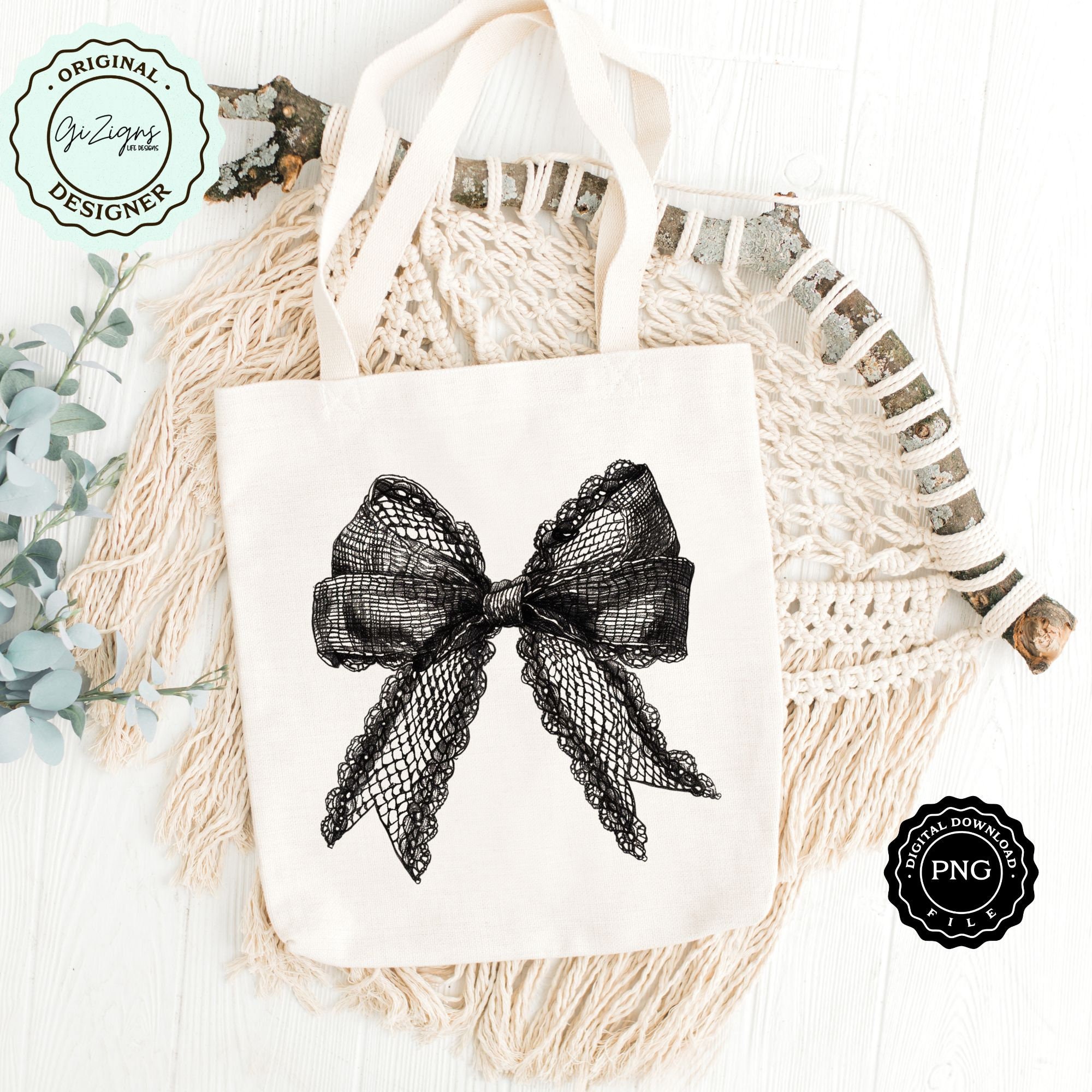 Lace Black Bow Dark Coquette PNG, Coquette Bows, Crochet Ribbon ...