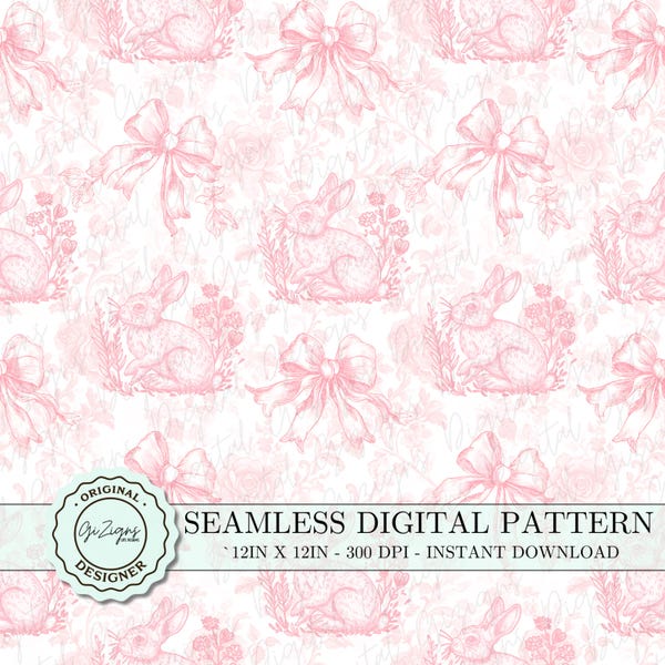 Coquette Bunny Wallpaper - Etsy