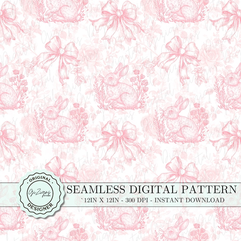 Preppy Easter Seamless - Etsy