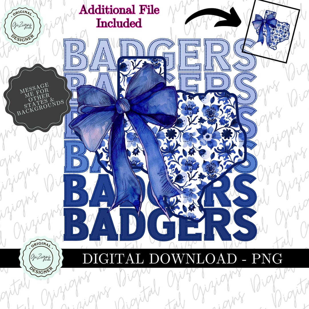 Blue and White Texas Badgers PNG Clipart, Coquette Blue Floral Bow ...