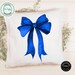 Trendy Royal Blue Coquette Bow PNG Clipart, Royal Blue Bow, Watercolor ...