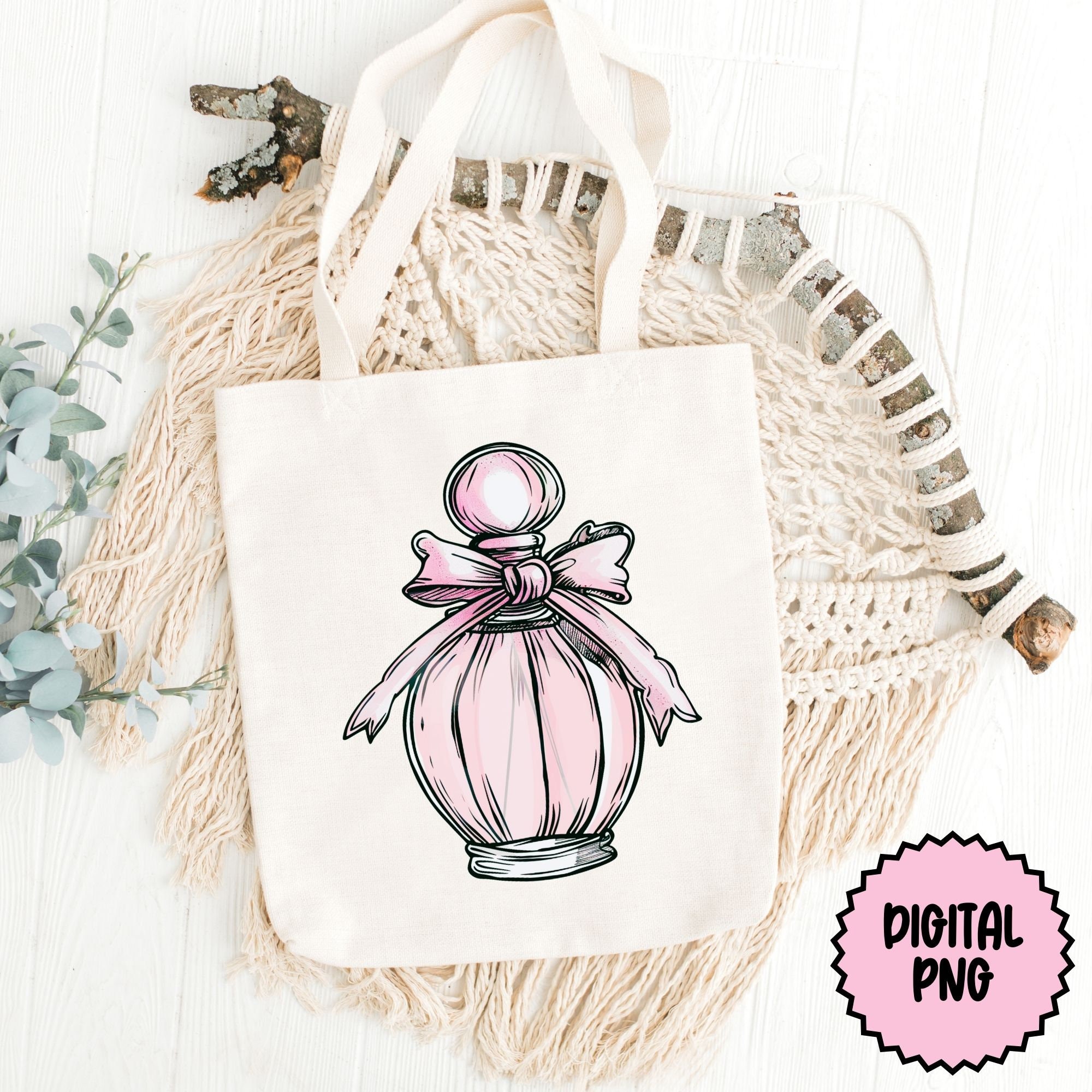 Pink Watercolor Perfume Bottle PNG Clipart Bundle, Girly Clip Art ...