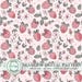 Trendy Cute Strawberry Seamless Pattern PNG, Strawberries and Flowers ...