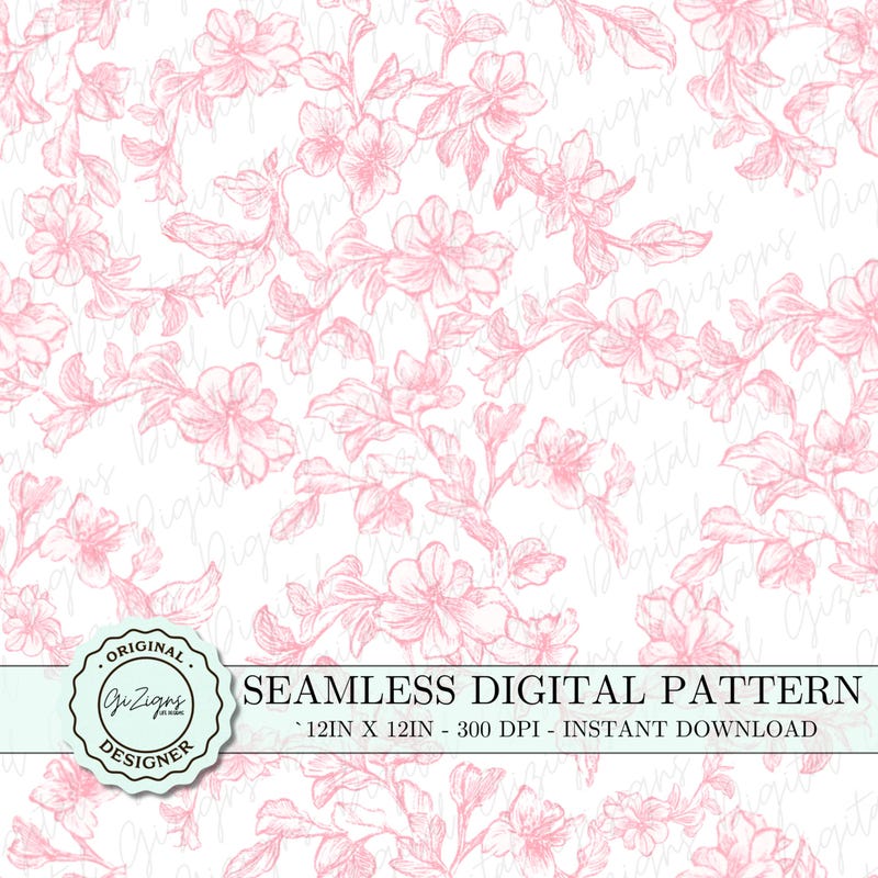 Pink Toile - Etsy