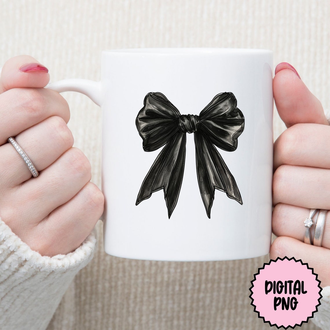 Trendy Black Bow Dark Coquette PNG Bundle, Black Coquette Bows, Ribbon ...