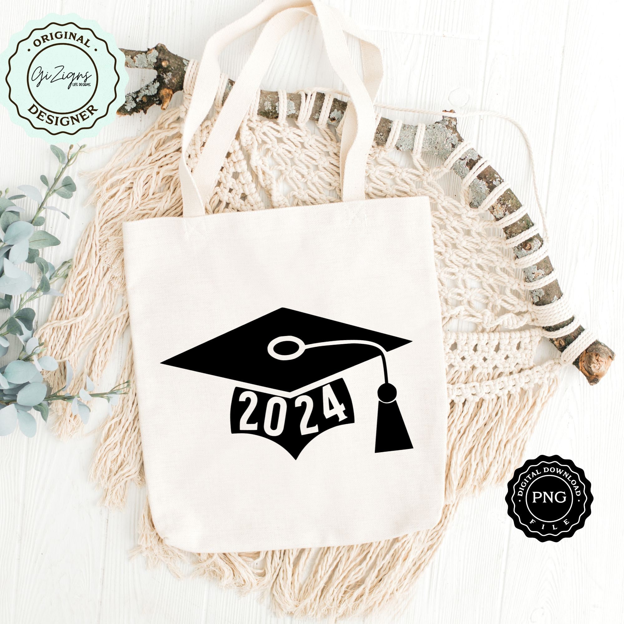 Graduation Hat SVG, 2024 PNG, Class of 2024 Graduate Cap Clipart ...