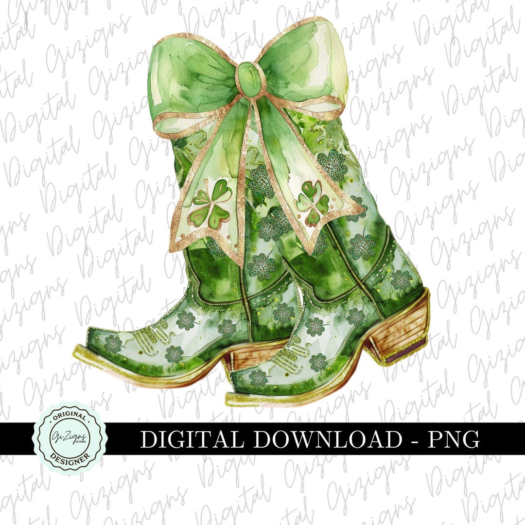 St. Patricks Day PNG Western Coastal Cowgirl PNG Clipart, Green ...