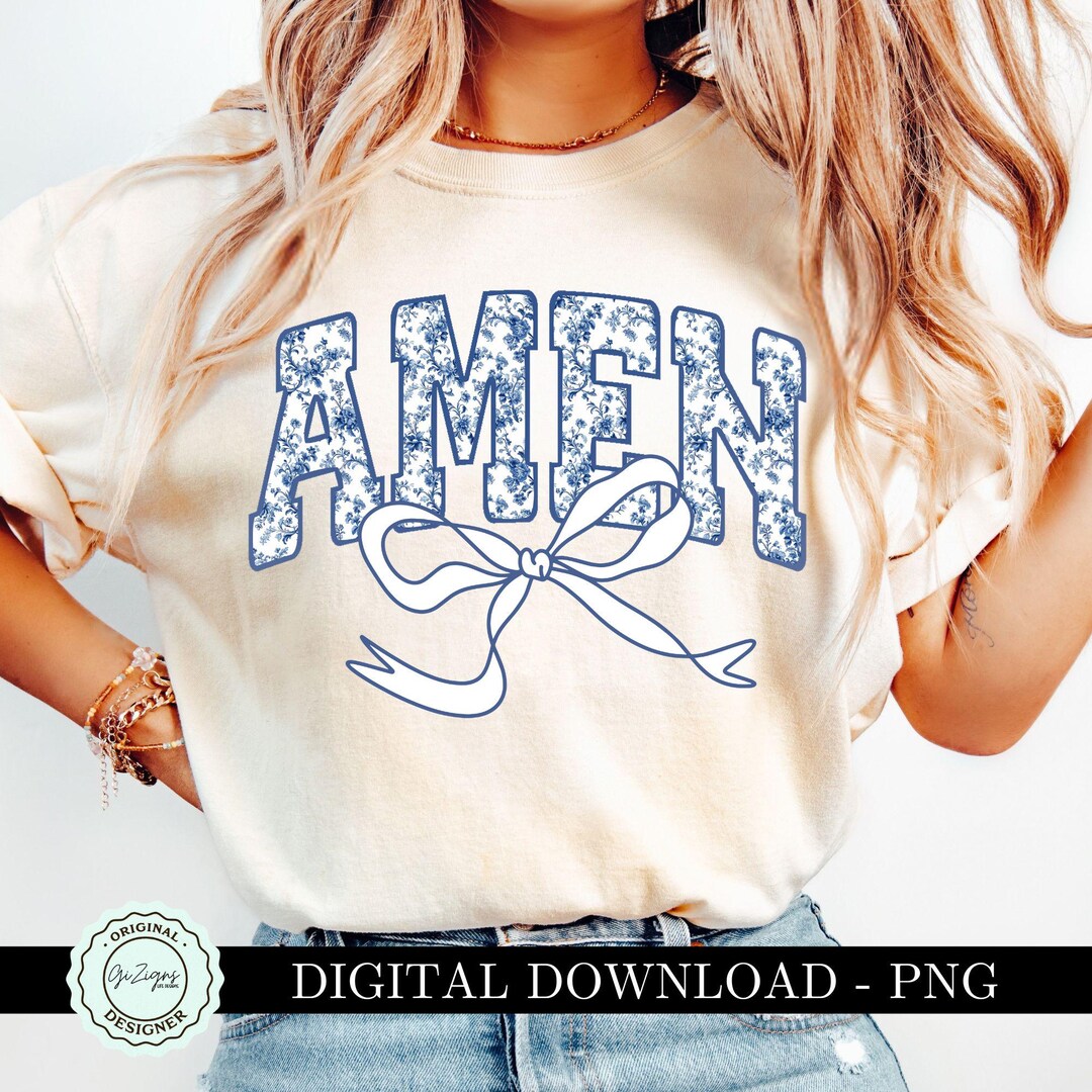 Floral Amen PNG, Vintage Amen PNG, Amen Png, Happy Easter Png ...