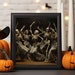 Halloween Dancing Skeleton Poster Digital Art Print, Creepy Skeleton ...