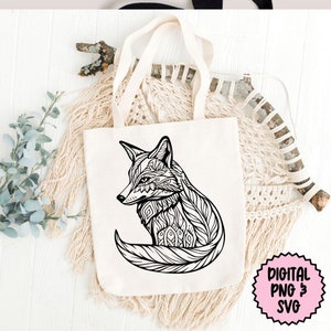 Zentangle Coyote SVG, Cricut Vector Mandala PNG Clipart Coloring Page ...