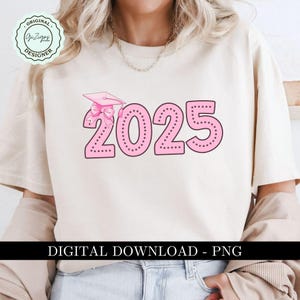 Coquette Senior 2025 PNG Clipart, Pink Coquette Bow Class of 2025 PNG ...