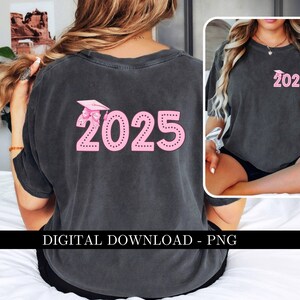 Coquette Senior 2025 PNG Clipart, Pink Coquette Bow Class of 2025 PNG ...