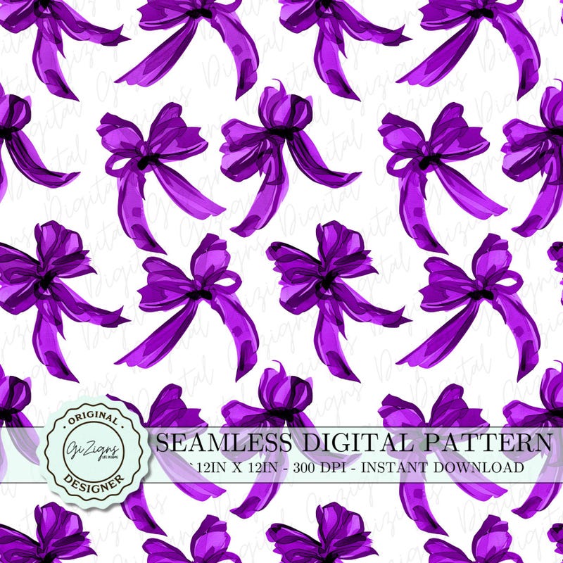 Purple Bow Wallpaper - Etsy