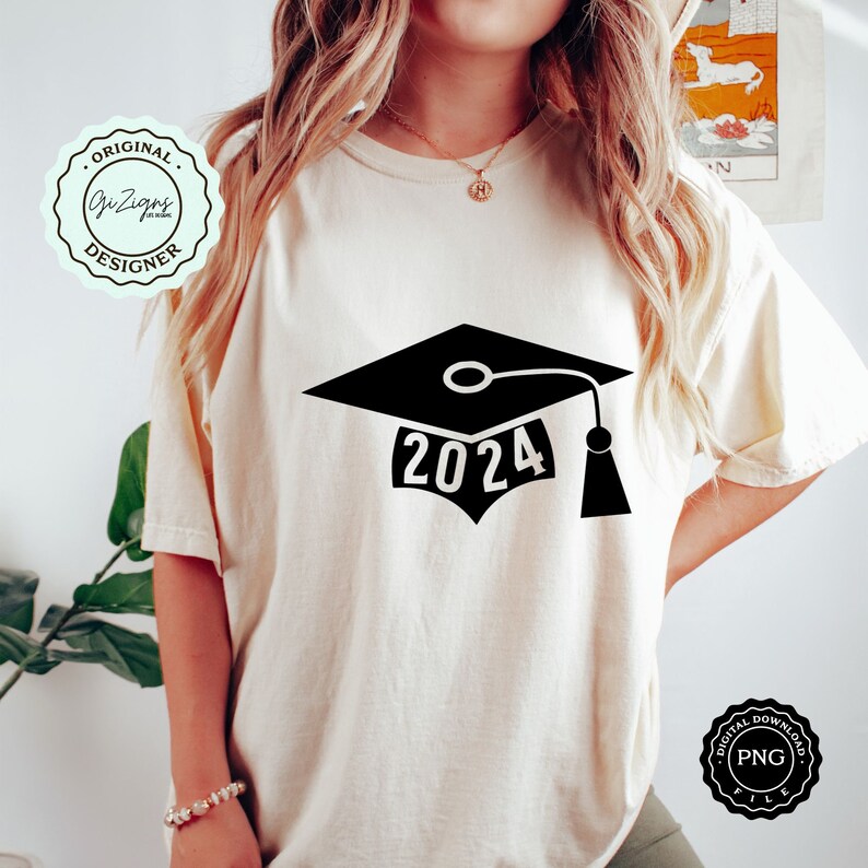 Graduation Hat SVG, 2024 PNG, Class of 2024 Graduate Cap Clipart ...