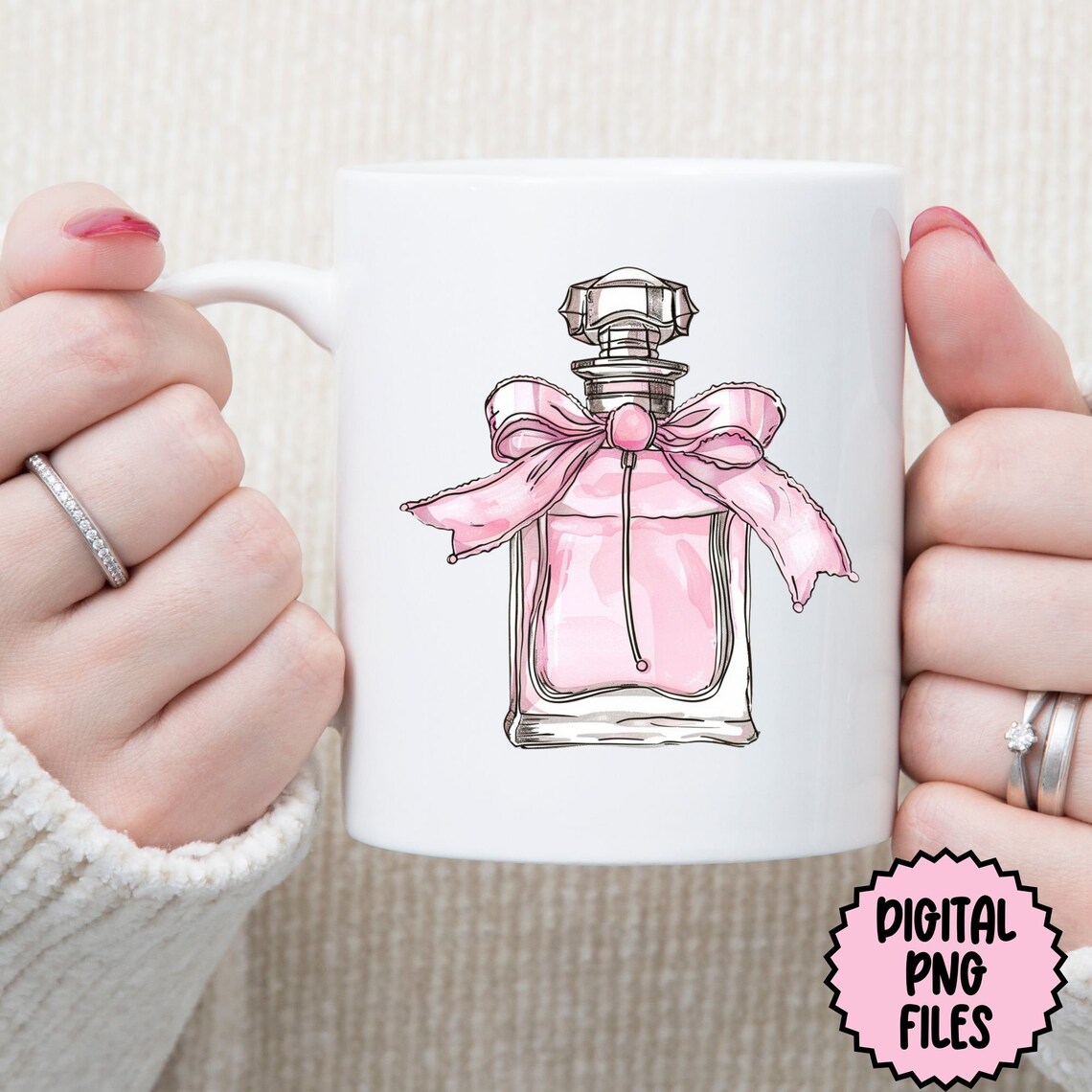 Pink Watercolor Perfume Bottle PNG Clipart Bundle, Girly Clip Art ...