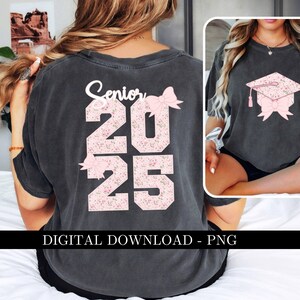 2025 PNG Pink Coquette Graduation Clipart Bundle, Pink Bow Class of ...