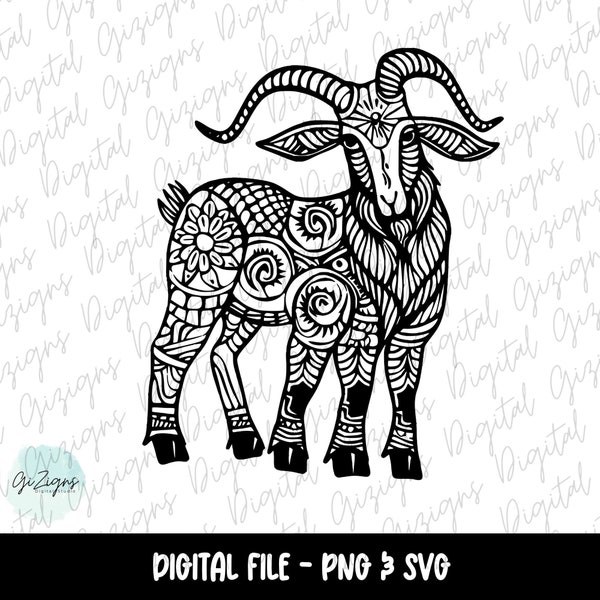 Zentangle Goat - Etsy