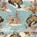Vintage Blue Country Western Cowboy Pattern Digital Paper Country Wild ...