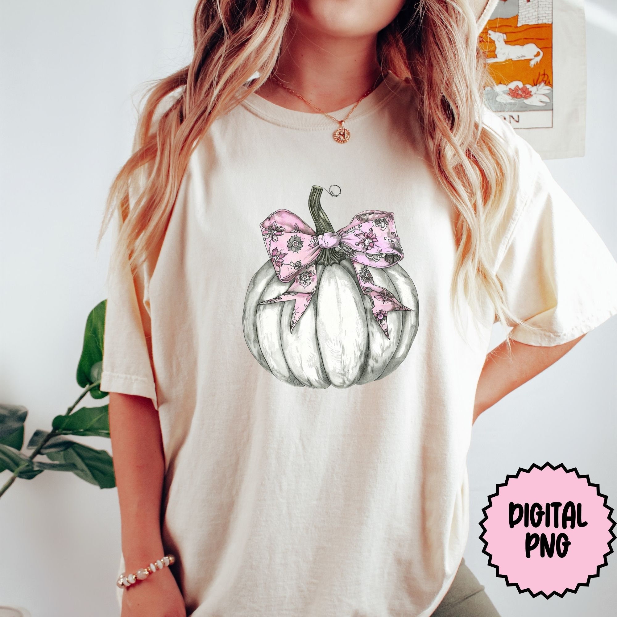 Trendy Pink Bow Coquette Pumpkin PNG Clipart Bundle, Girlie Halloween ...