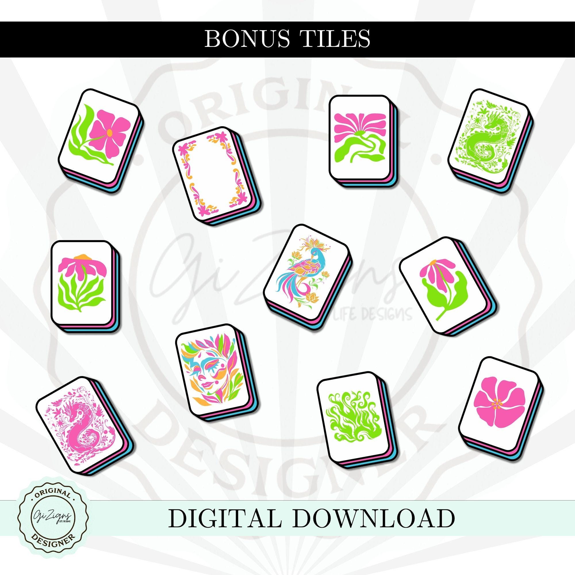 Mahjong Tile Letters PNG | Mahjong Alphabet | Chinese-inspired Letter ...