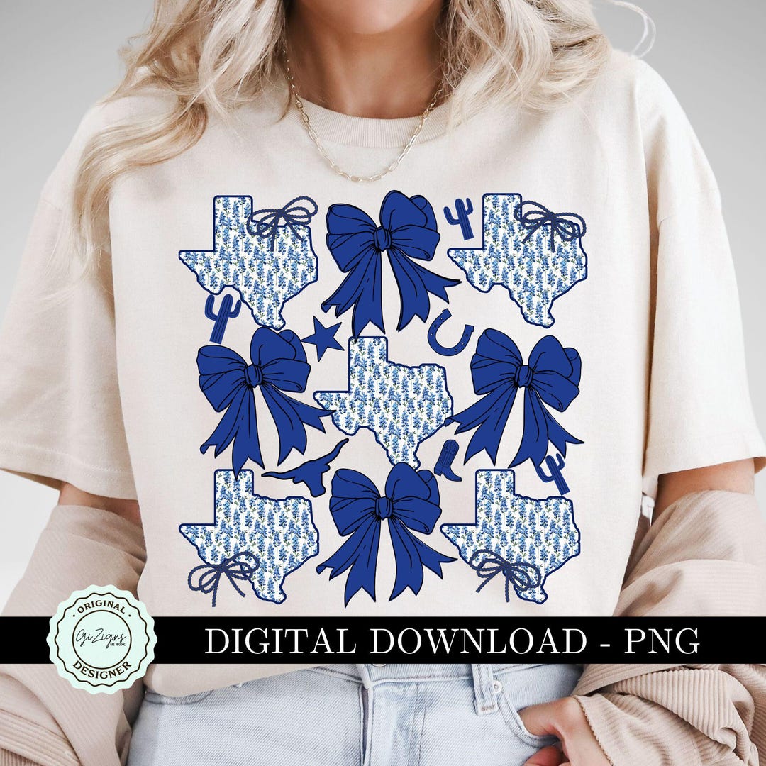 Blue Bonnet Texas PNG, Western Coquette Cowgirl PNG Clipart, Blue ...
