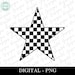 Retro Checkered Star PNG Clipart, Checkerboard Star Sublimination ...