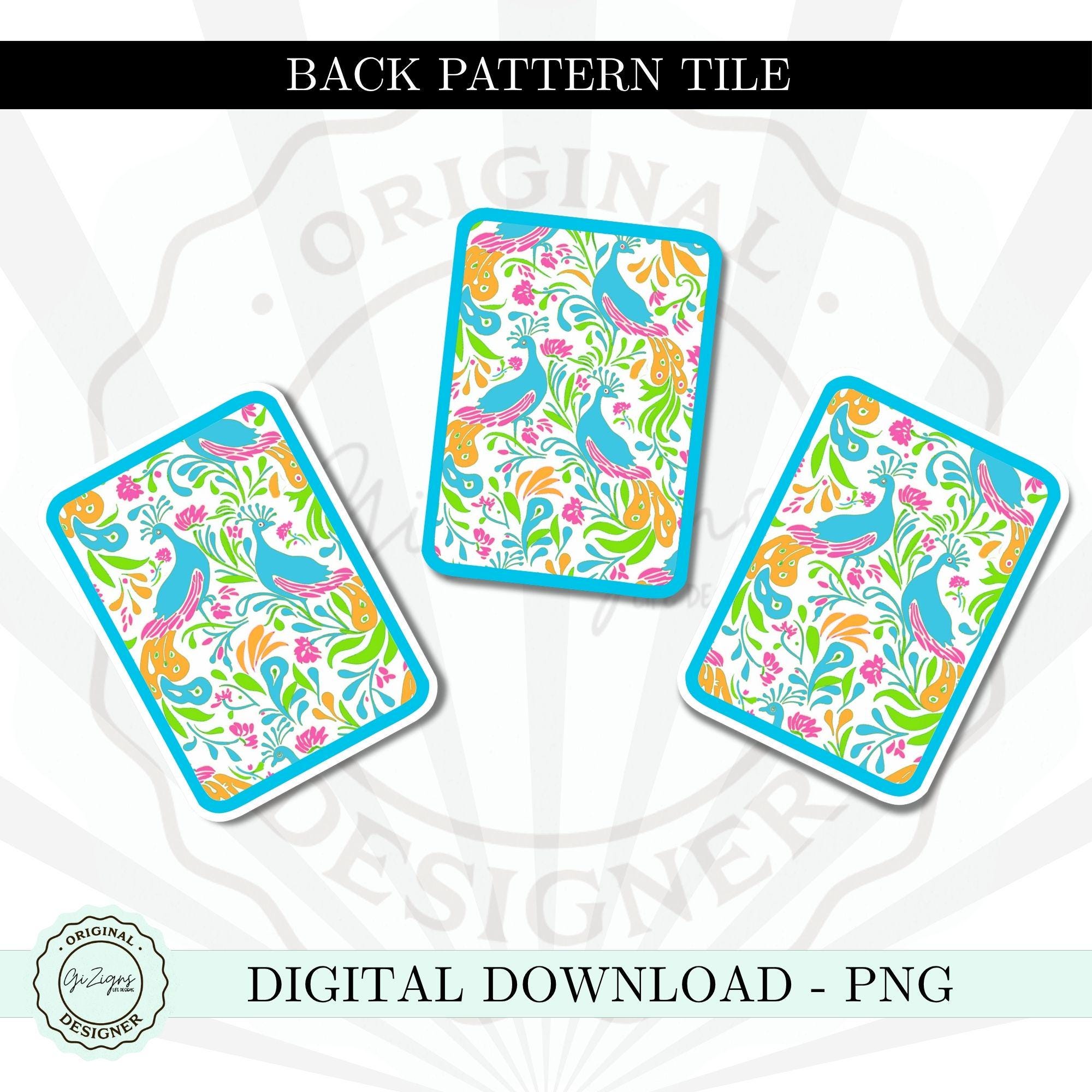 Mahjong PNG Mahj Printable PNG, Pink Orange Blue Mahjong Tile Clipart ...