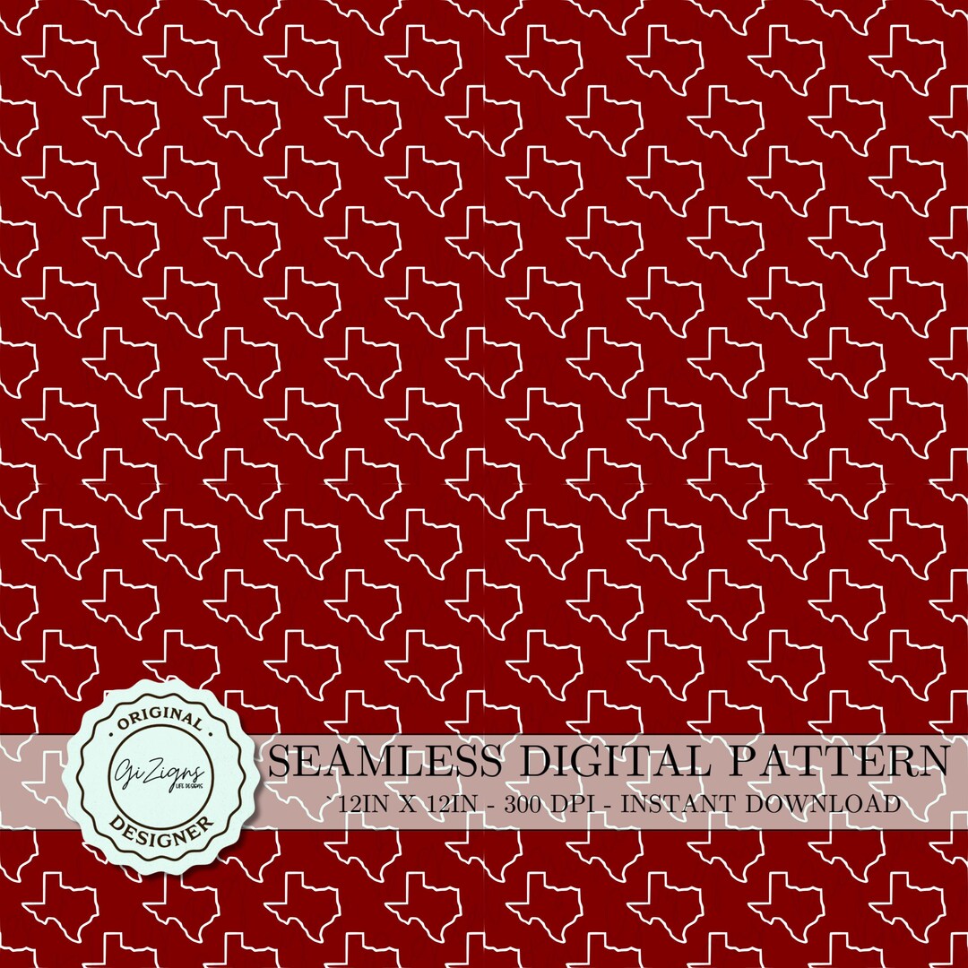 Maroon Texas Seamless Pattern PNG, White Texas State Maroon Background ...