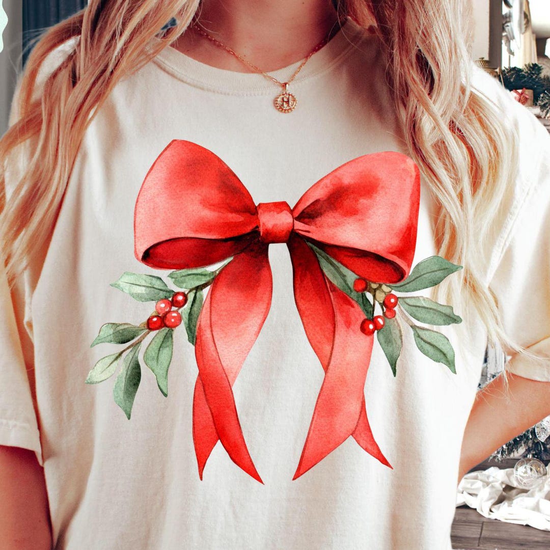 Coquette Red Christmas Bow PNG Clipart, Red Coquette Bow With Vintage ...