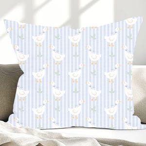 Goose Seamless Pattern PNG SVG, Cute Goose Patten, Blue Silly Goose ...