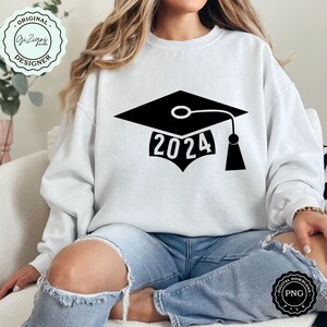 Graduation Hat SVG, 2024 PNG, Class of 2024 Graduate Cap Clipart ...