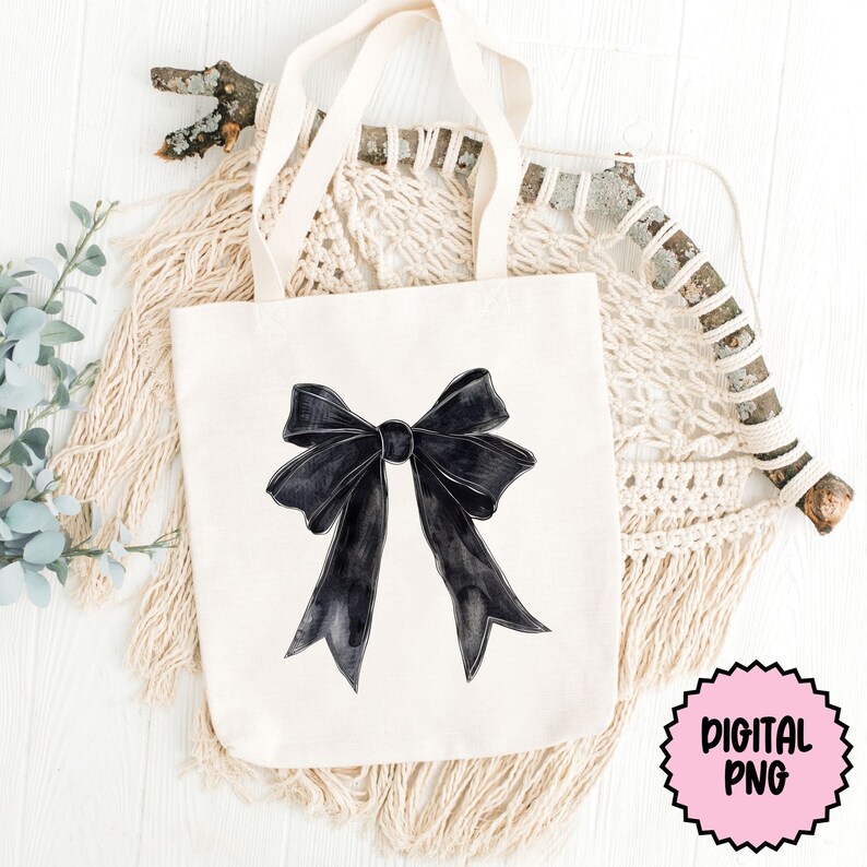 Trendy Black Bow Dark Coquette PNG Bundle, Black Coquette Bows, Ribbon ...
