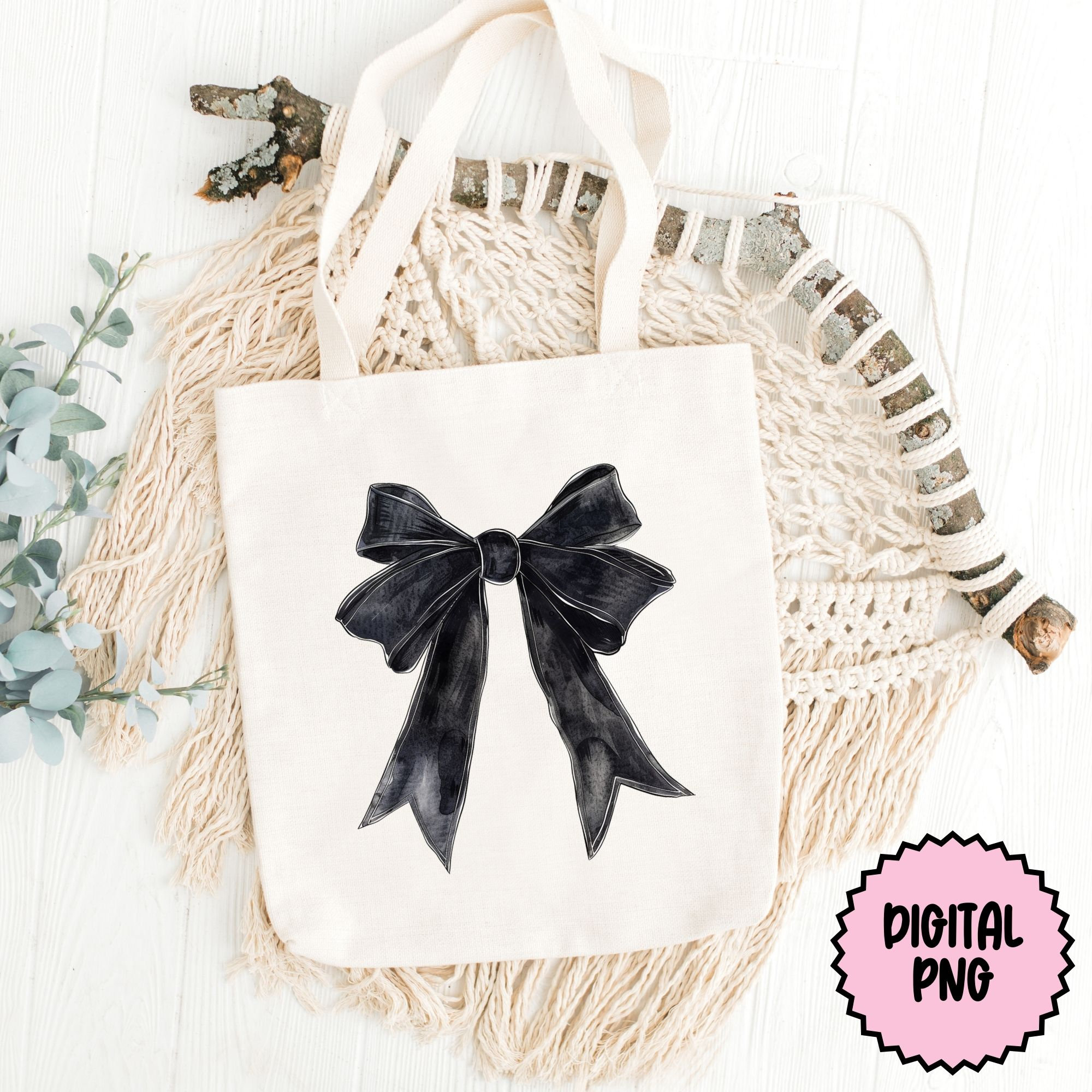Trendy Black Bow Dark Coquette PNG Bundle, Black Coquette Bows, Ribbon ...