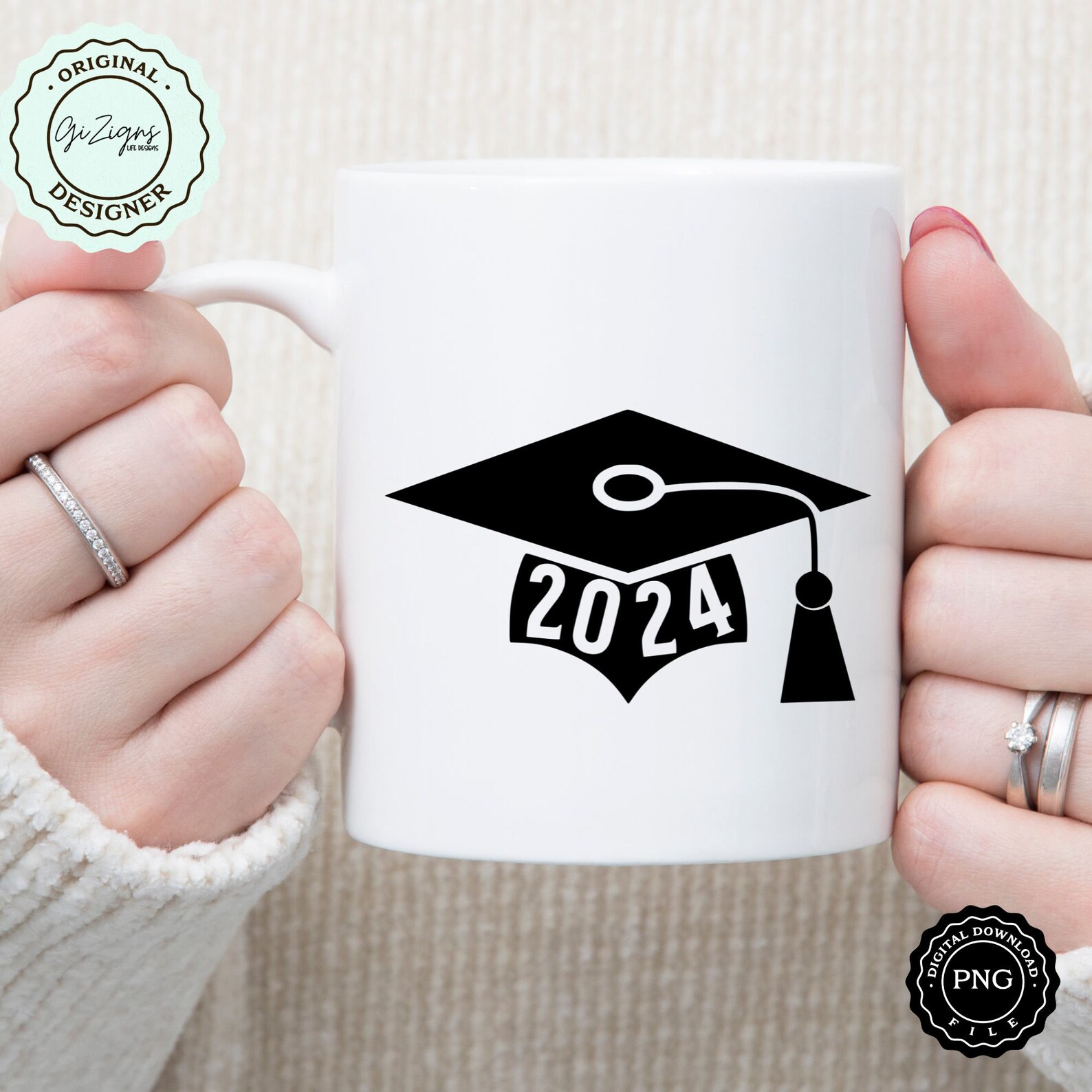 Graduation Hat SVG, 2024 PNG, Class of 2024 Graduate Cap Clipart ...