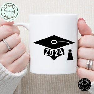 Graduation Hat SVG, 2024 PNG, Class of 2024 Graduate Cap Clipart ...