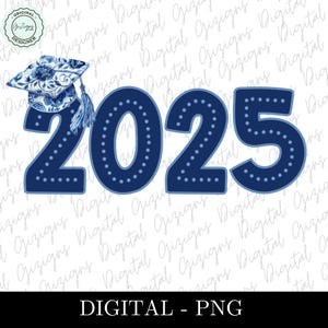 Delft Blue Senior 2025 PNG Clipart, Blue Willow Bow Class of 2025 PNG ...