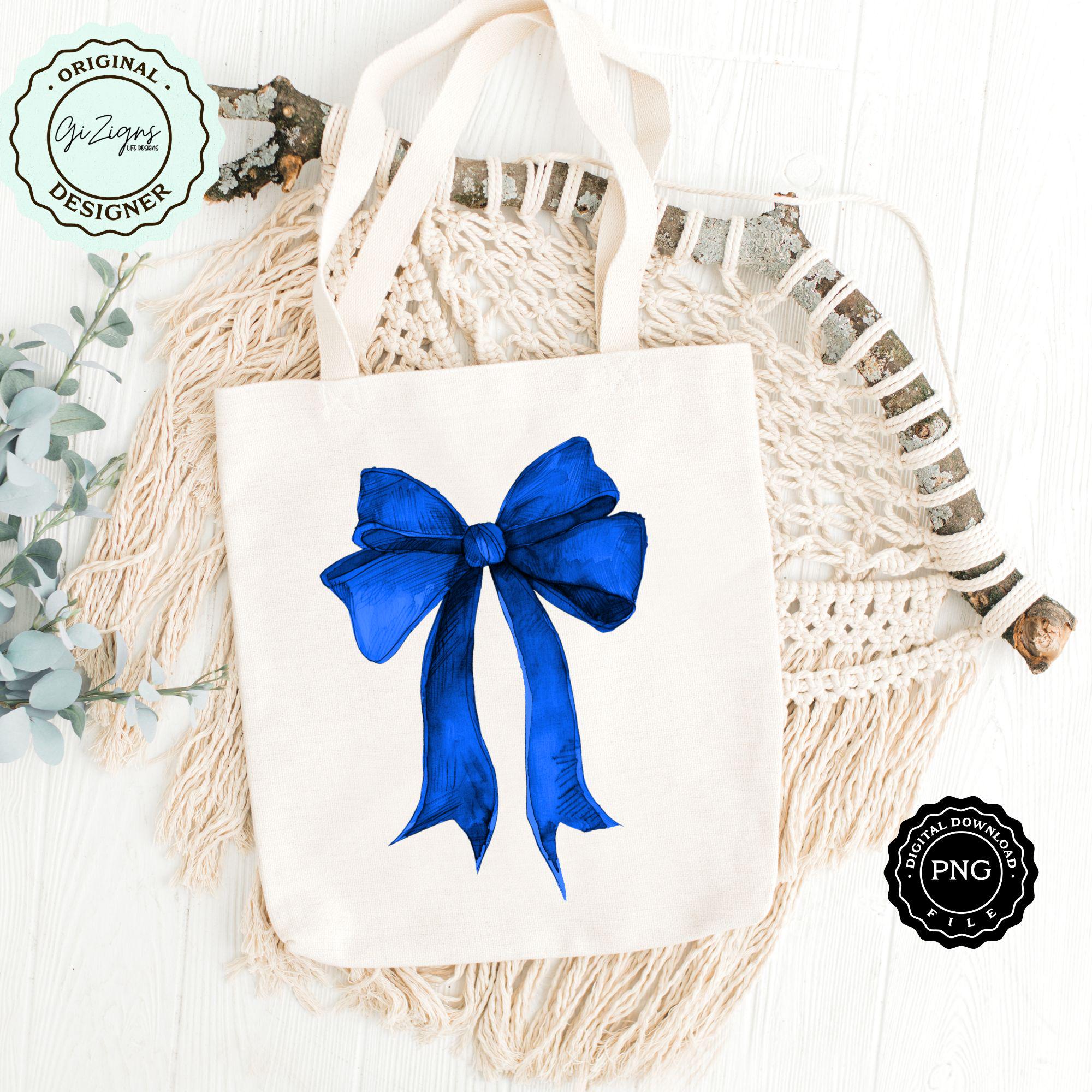 Trendy Royal Blue Coquette Bow PNG Clipart, Royal Blue Bow, Watercolor ...