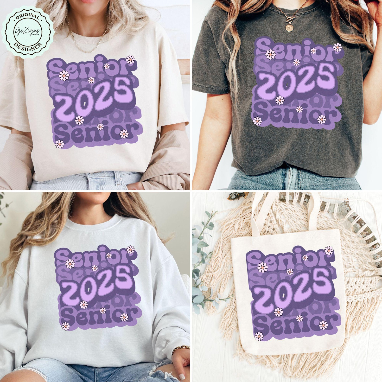 Retro Purple Senior 2025 PNG Clipart, Purple 2025 Graduating Class of ...