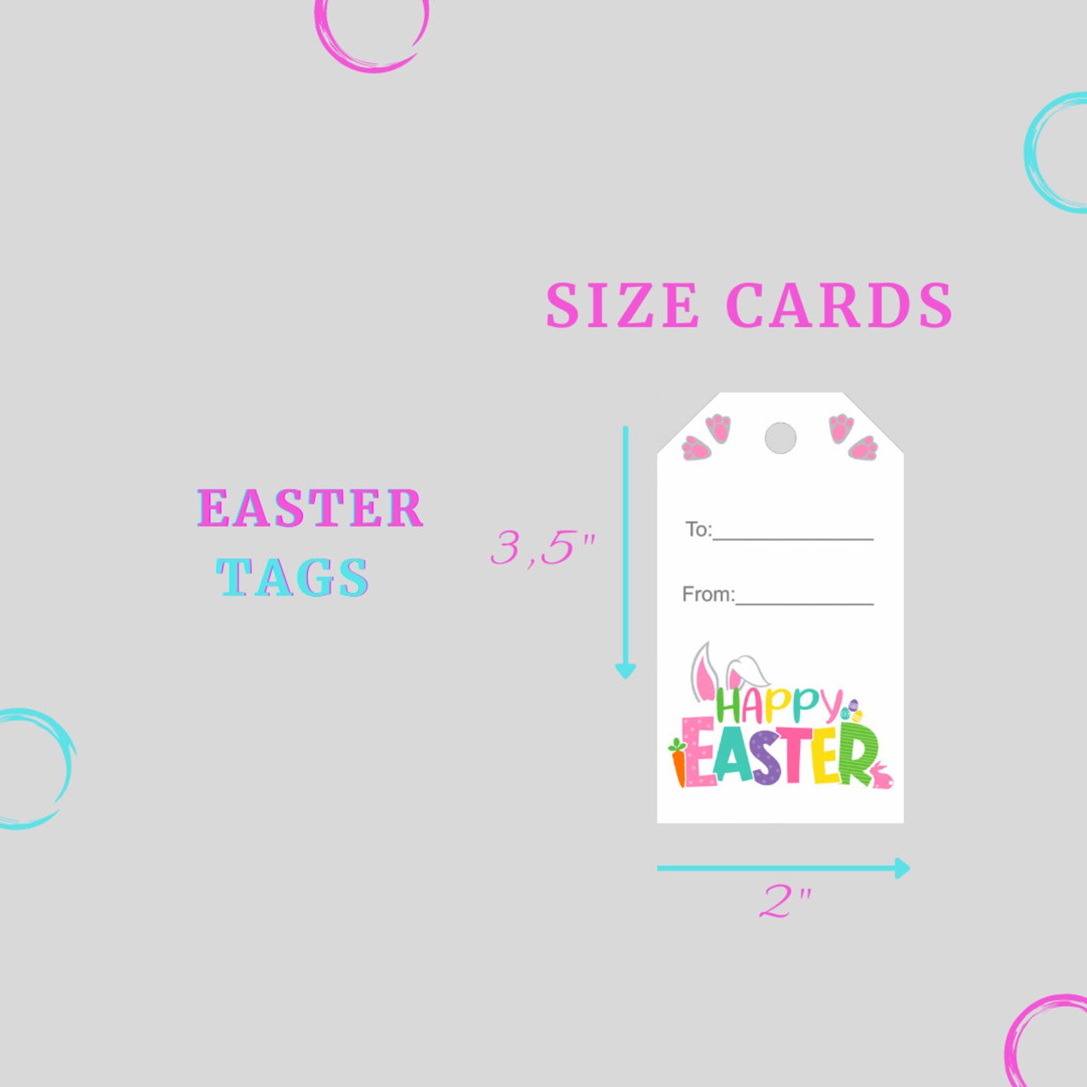 Easter Gift Tags, Printable Easter Tag, Easter Tag, Tags for Easter ...