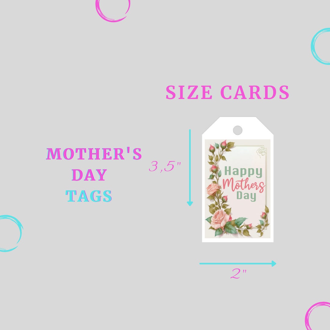 Mother's Day Gift Tags, Happy Mother's Day, Mother's Day Tags, Tags for ...