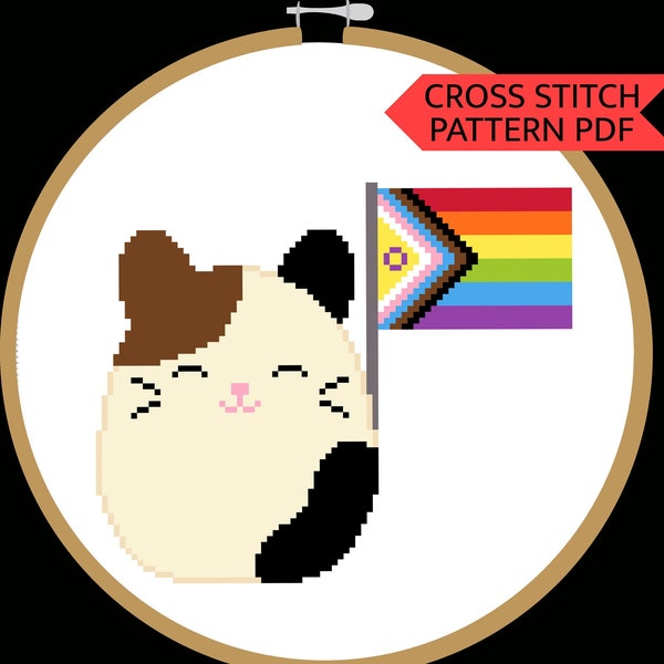 LGBTQ Pride trans Joy Lives Here Cross Stitch Pattern PDF - Etsy