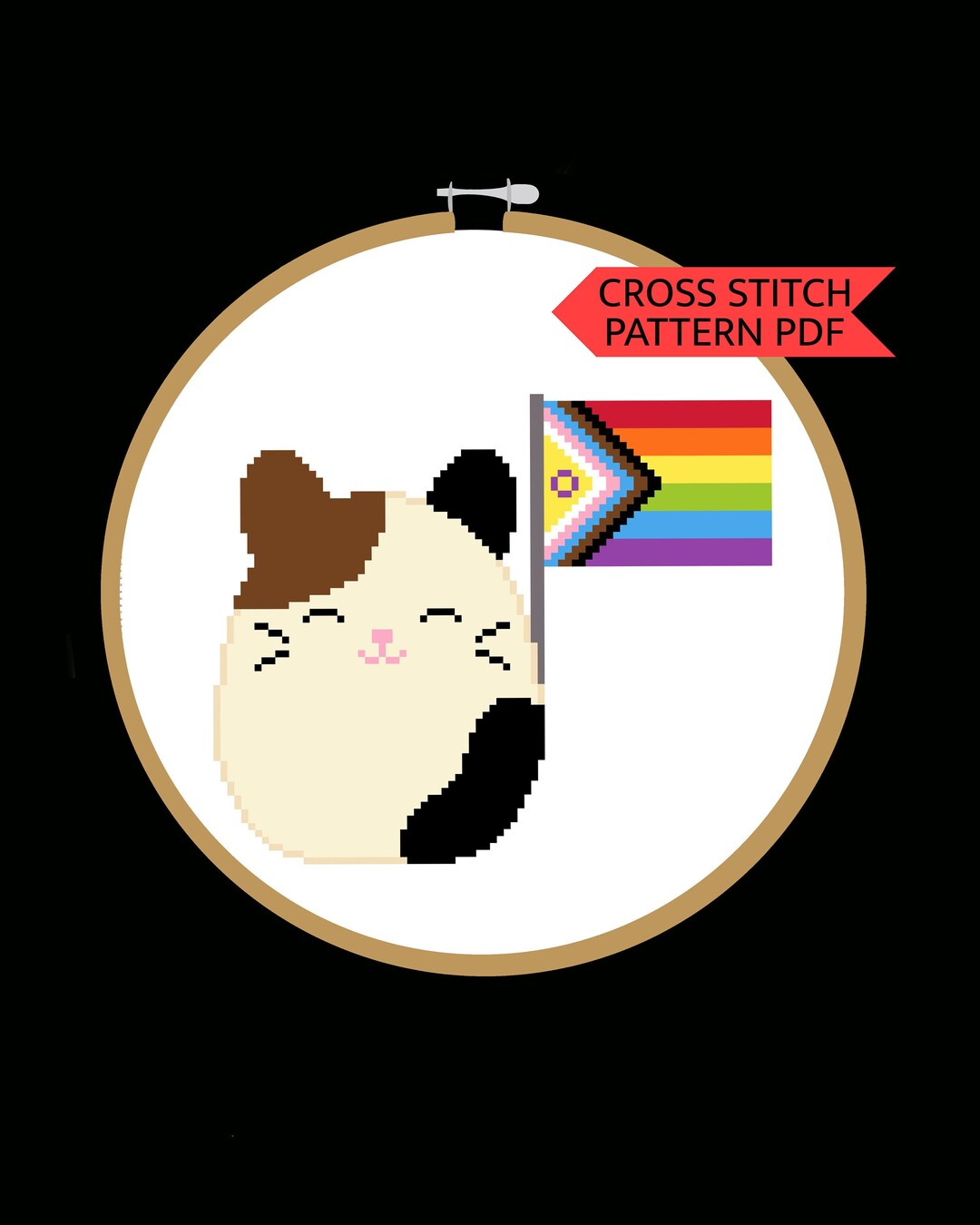 LGBTQ Pride Squishmallow Inspired Cross Stitch Pattern PDF - Etsy